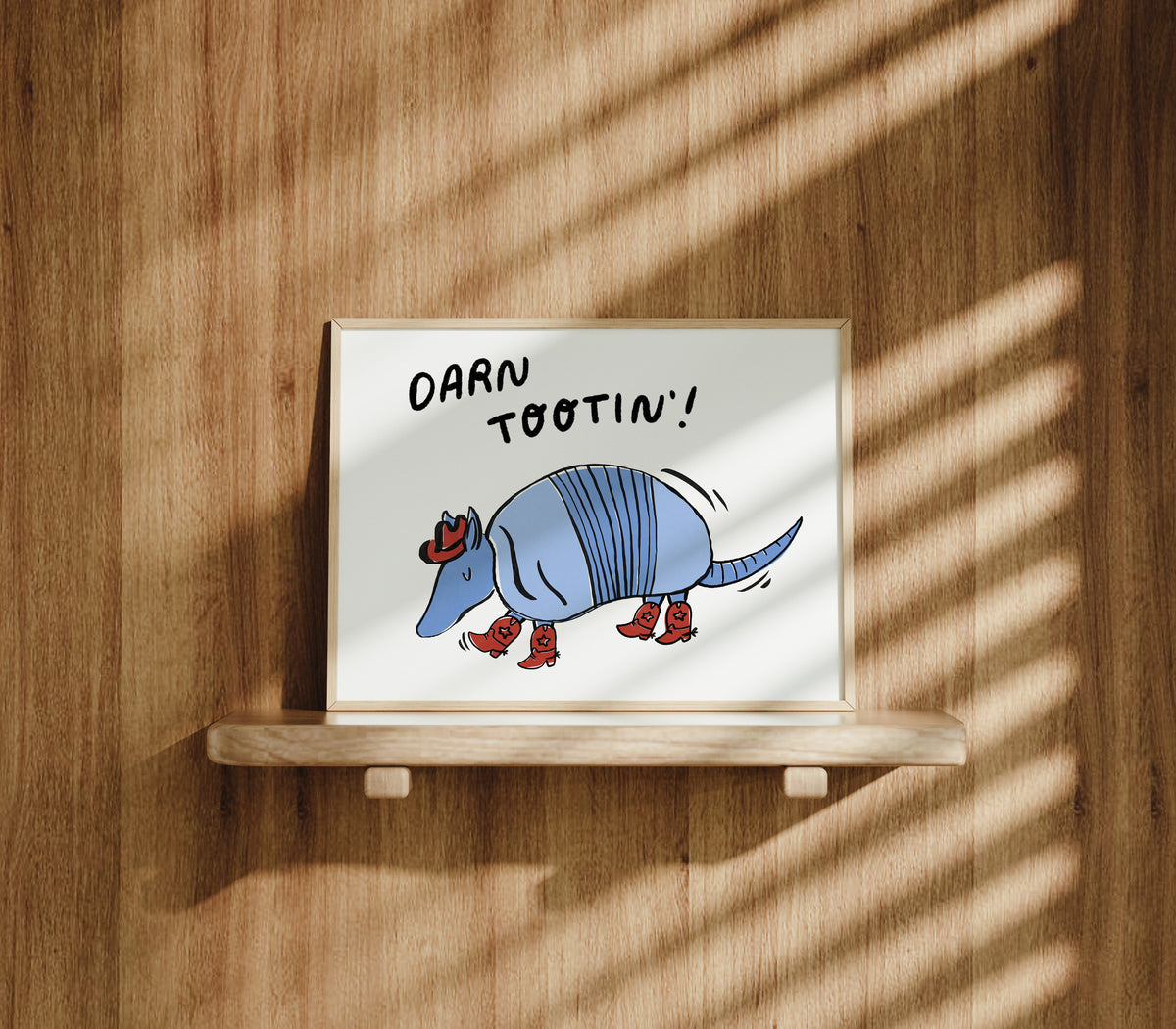 Darn Tootin' Armadillo Art Print – Finch and Flourish